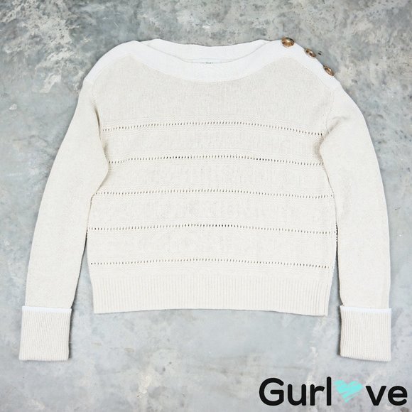 White + Warren | Sweaters | White Warren Size S Knit Button Detail ...